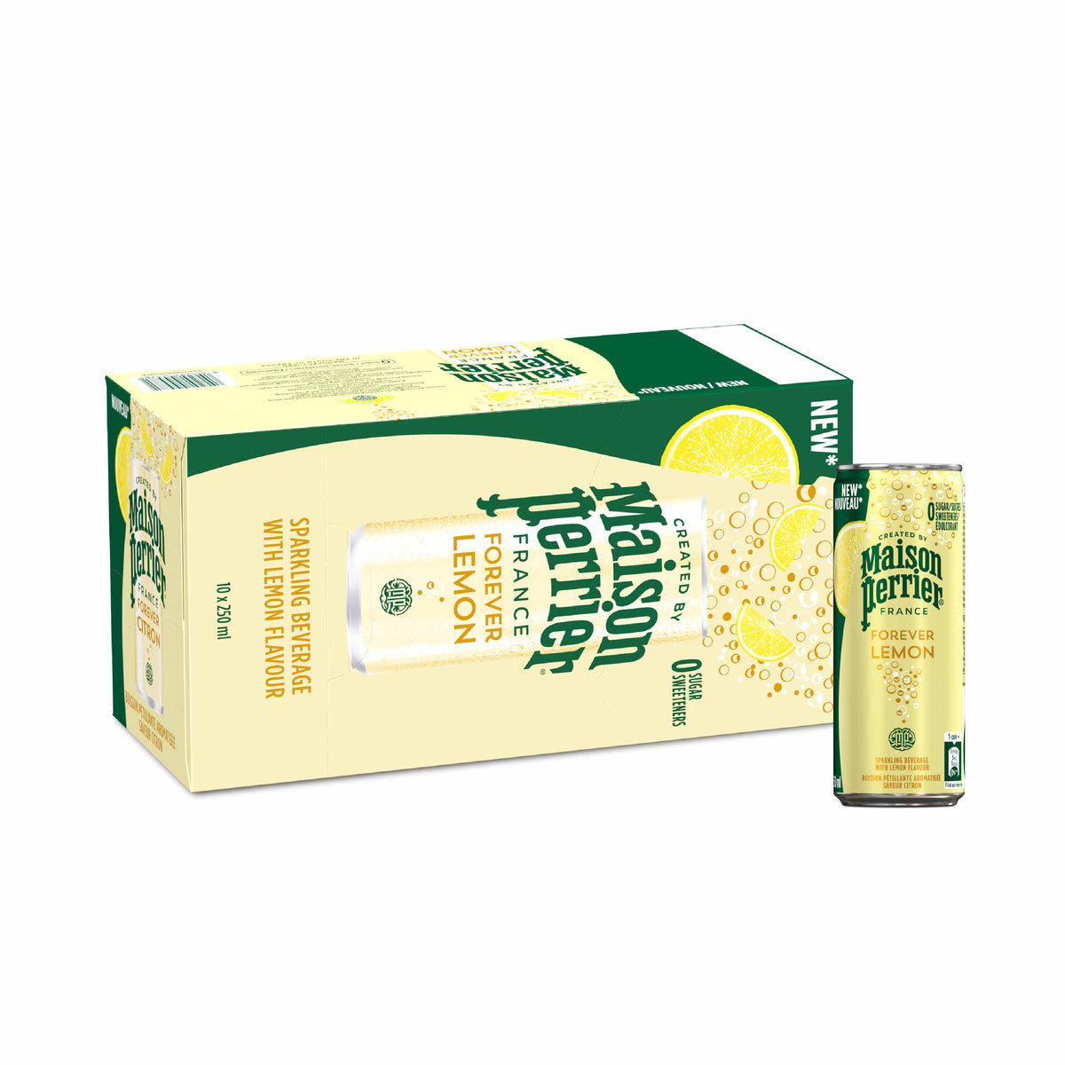 MAISON PERRIER FOREVER Lemon Sparkling Water Can 30 x 250ml – METAGROUP ...