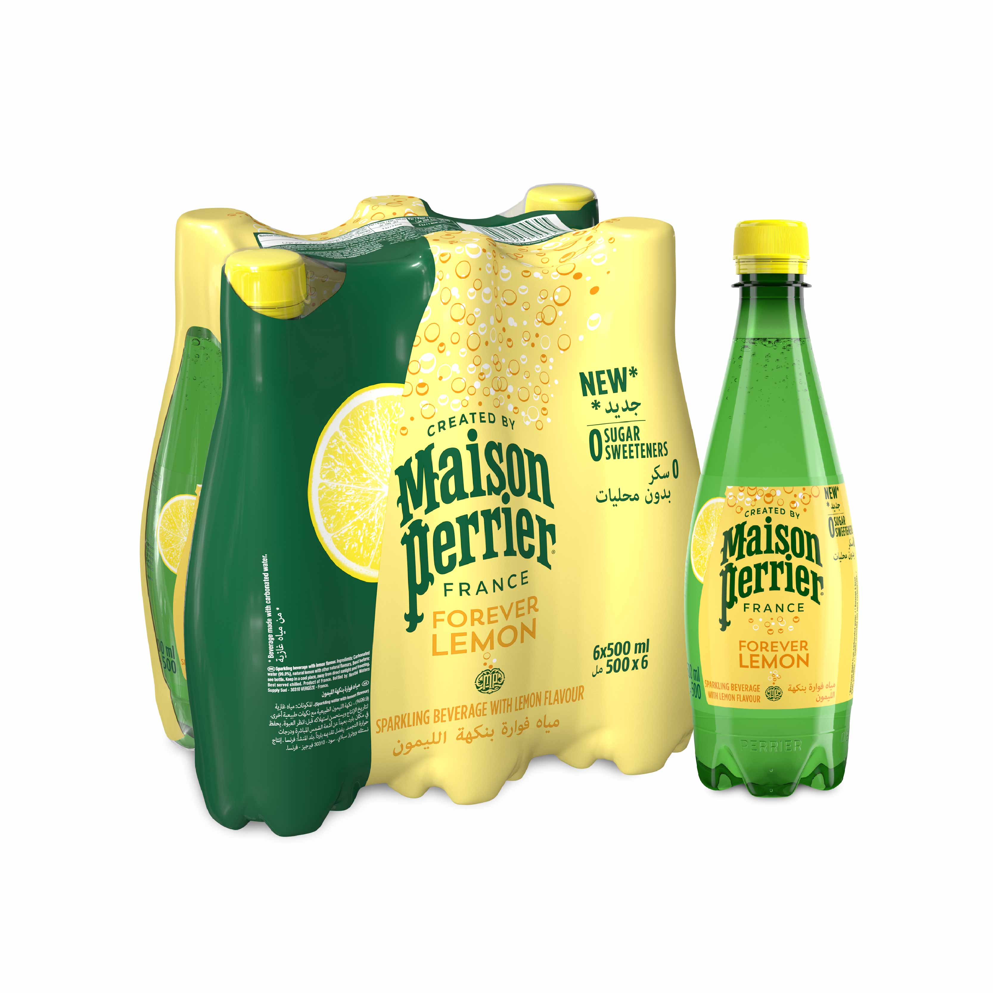 MAISON PERRIER FOREVER Lemon Sparkling Water Bottle 24 x 500ml ...