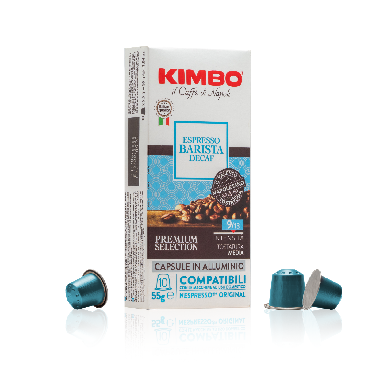 Kimbo Espresso Barista Decaf - 10 Aluminium Coffee Capsules (Nespresso ...